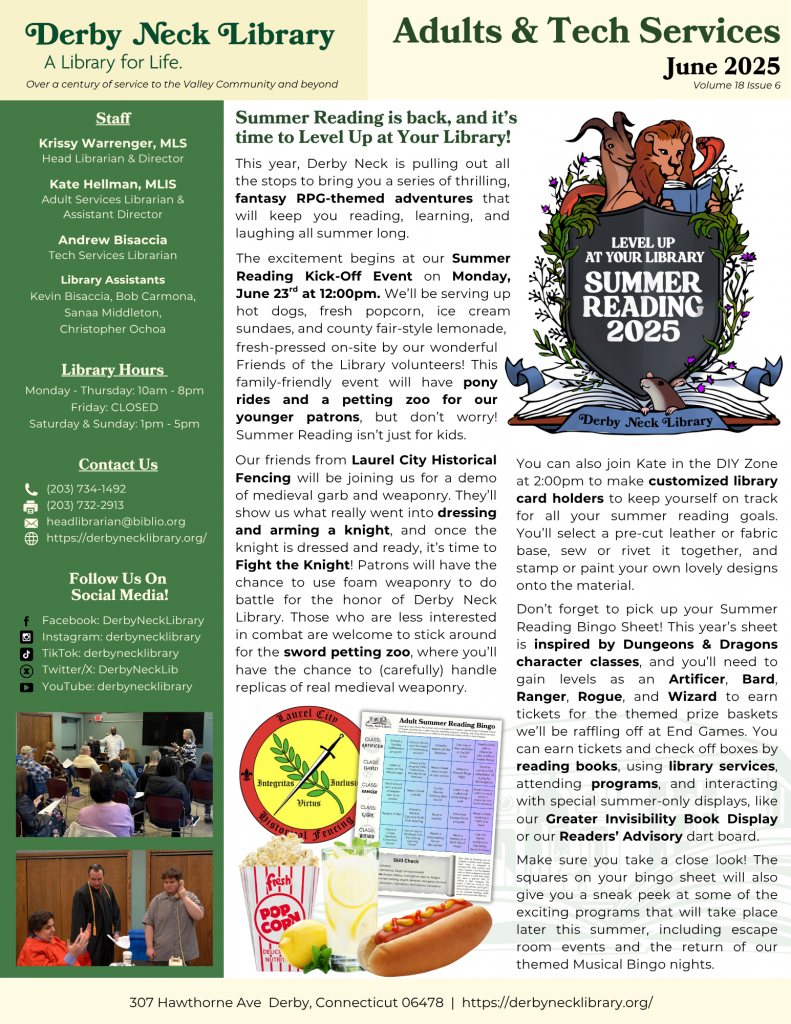 Current Newsletters – Derby Neck Library