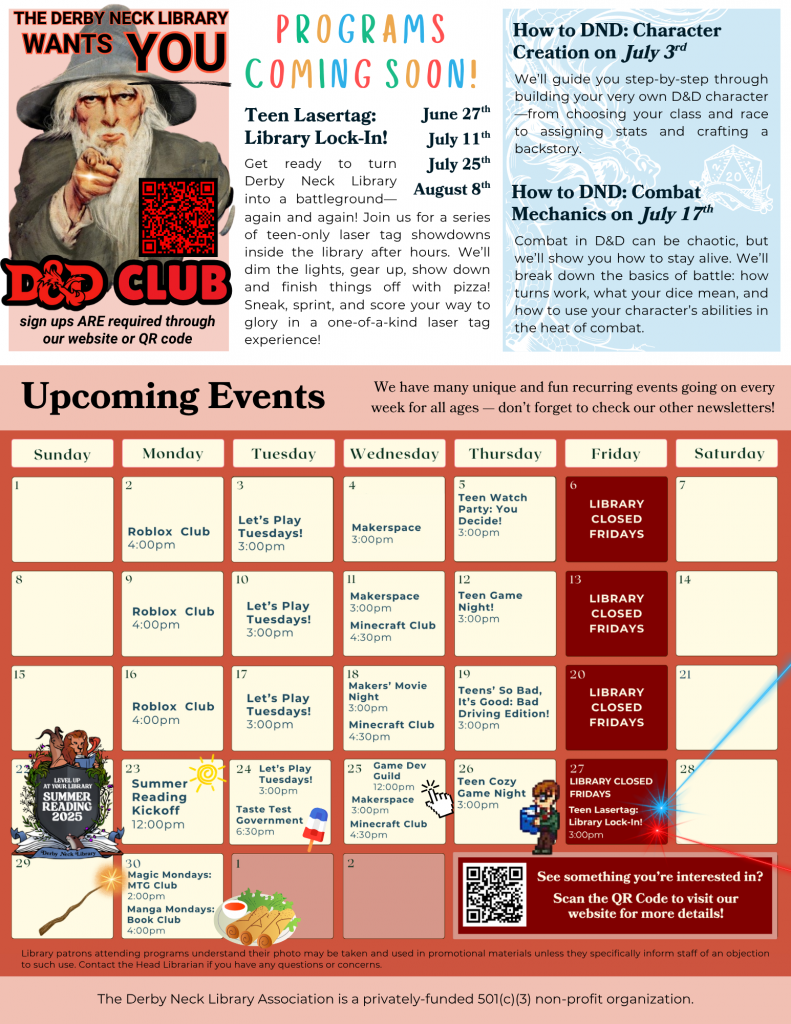 Current Newsletters – Derby Neck Library