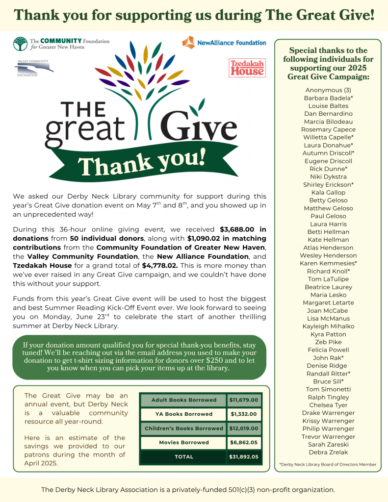 Current Newsletters – Derby Neck Library